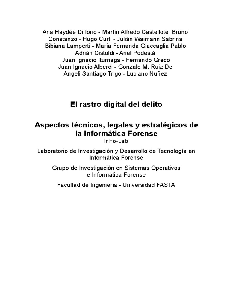 El Rastro Digital Del Delito | PDF