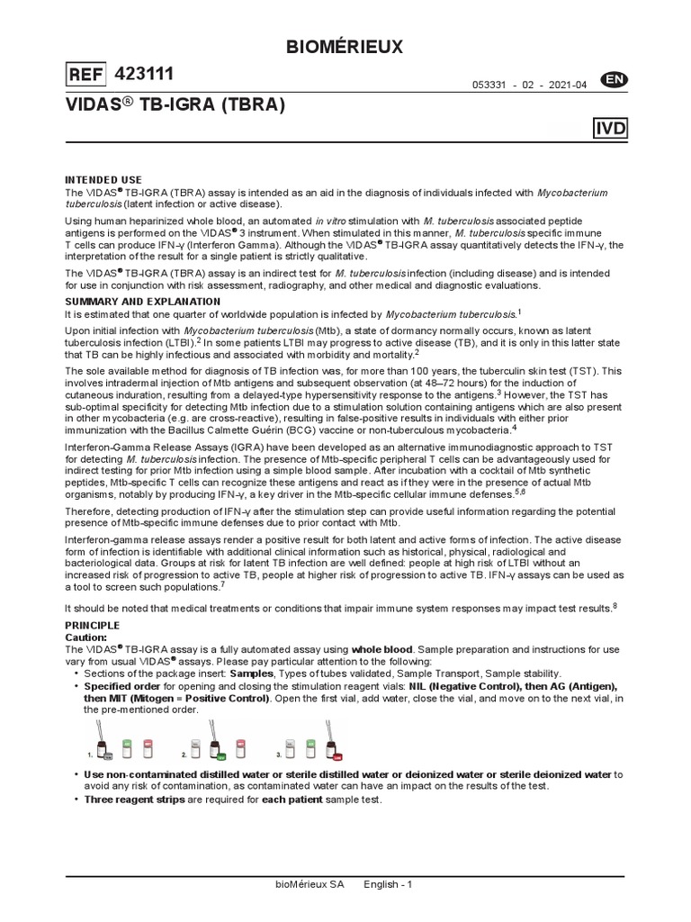 Package Insert - 053331-02 - en - 423111 | PDF | Detection Limit | Tuberculosis