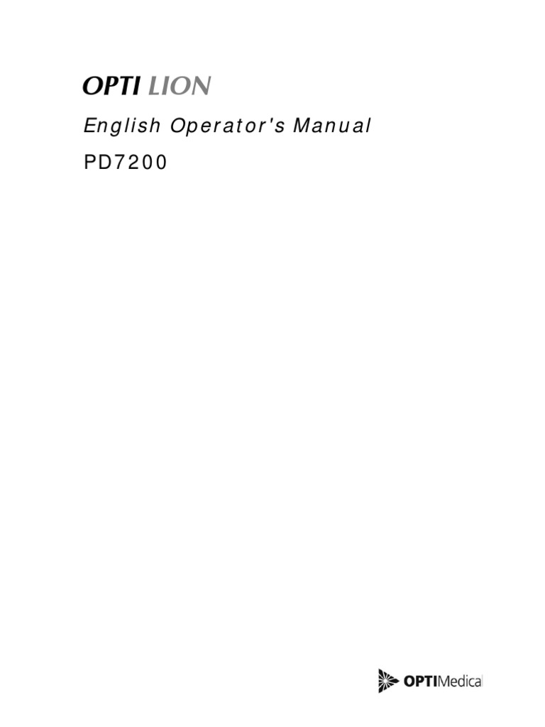 Opti Lion Ops Guide English | PDF | Ph | Chemistry