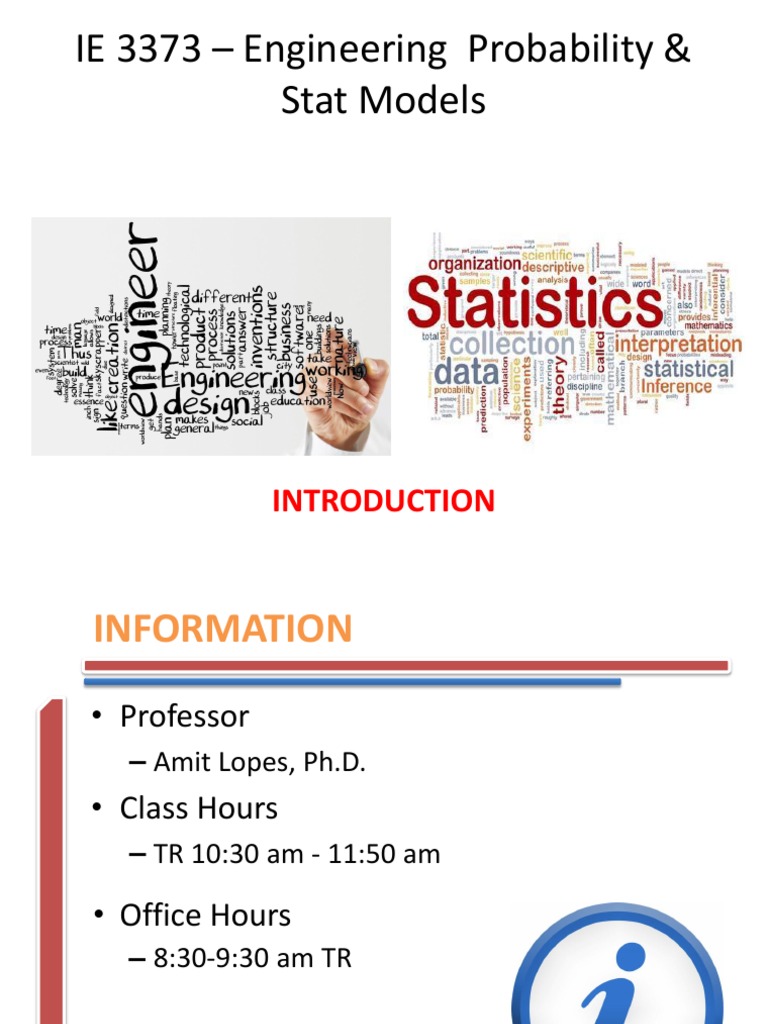 LECTURE 01-Introduction-IE 3373-AL | PDF