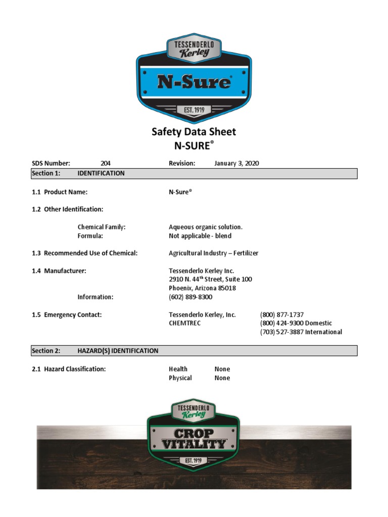 N-Sure SDS | PDF