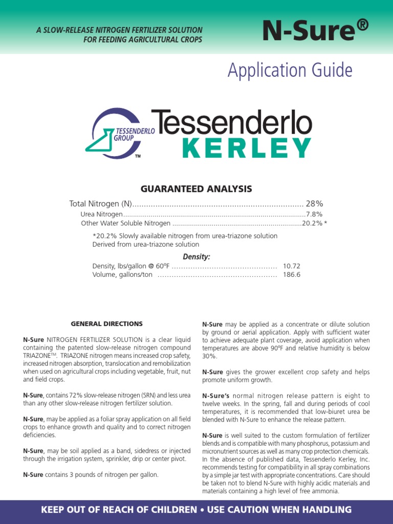 N-Sure Label | PDF | Fertilizer | Fruit