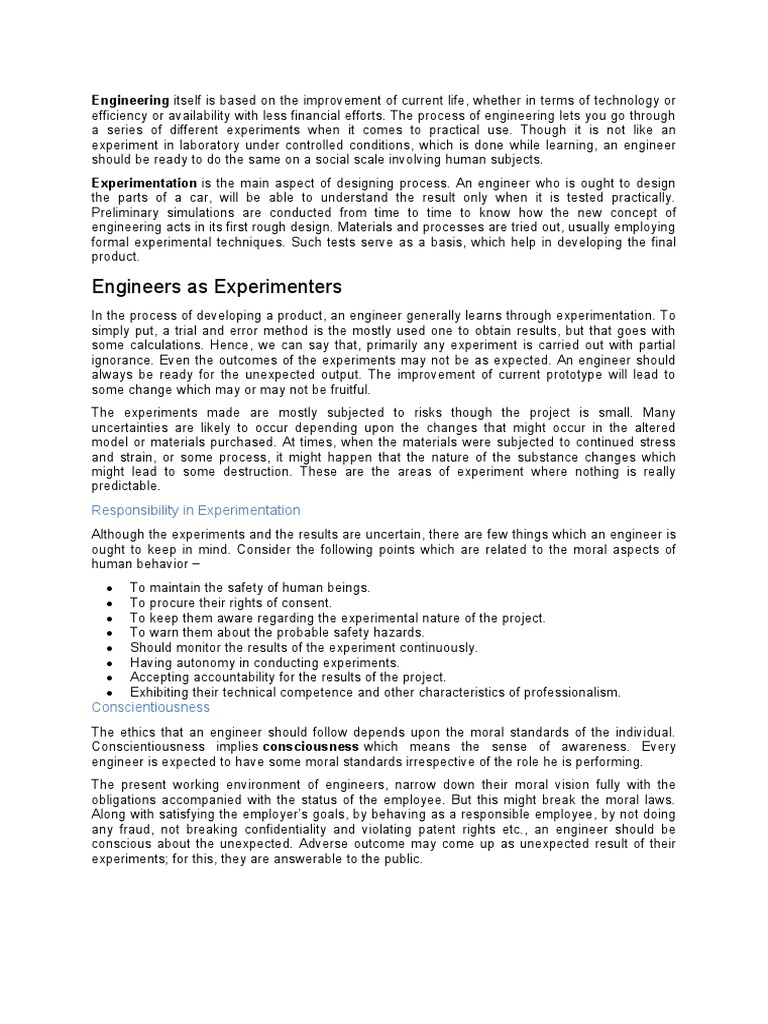 Engineering Ethics | PDF