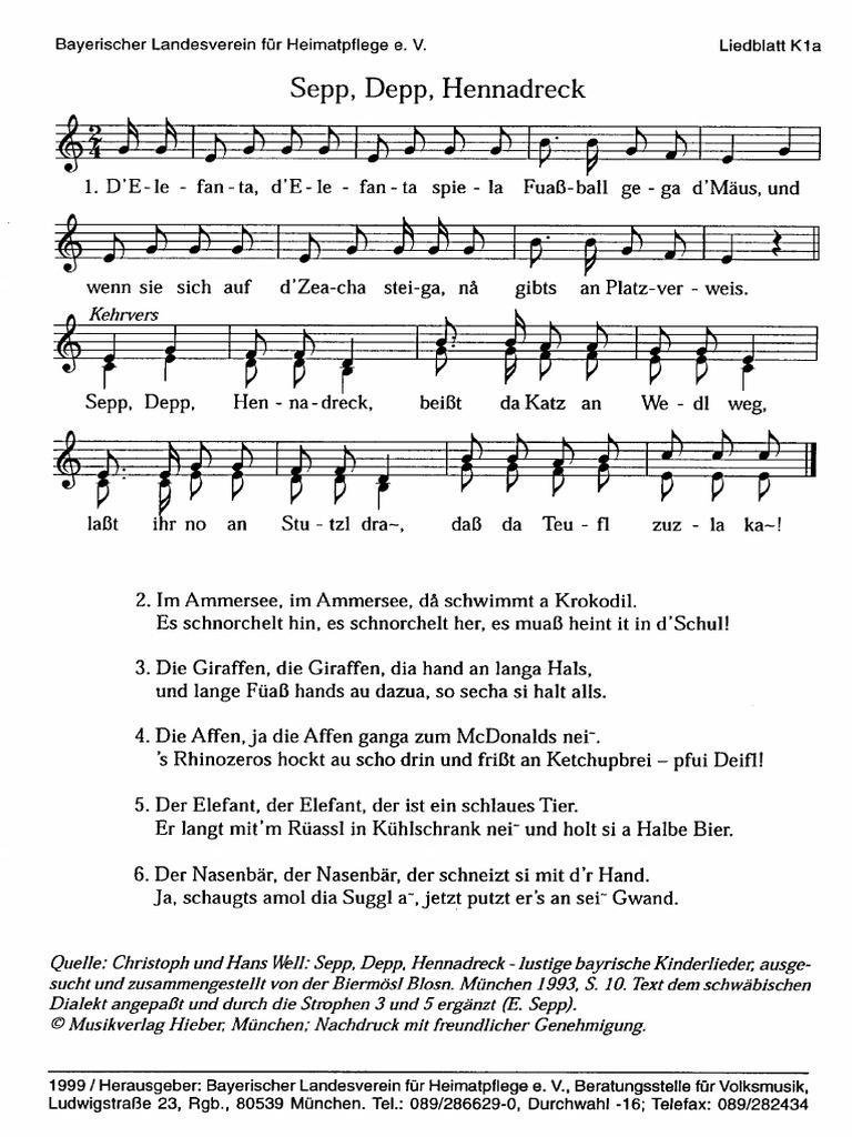 Sepp, Depp, Hennadreck - Akkordeon | PDF