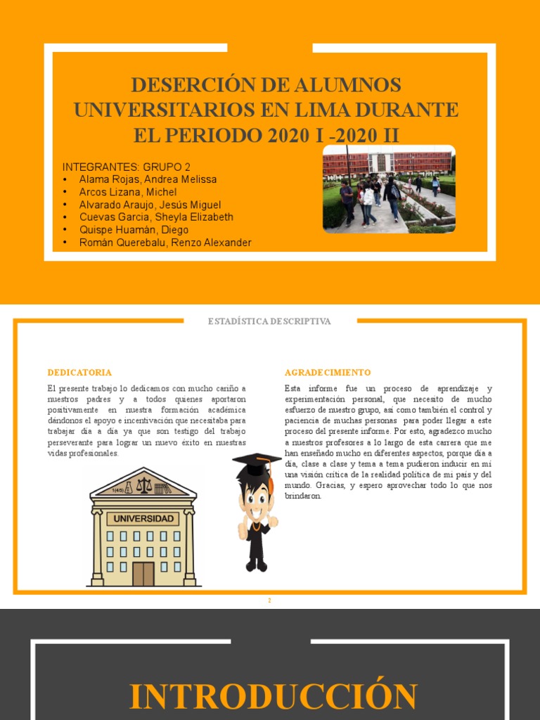 Deserción Universitaria en Lima 2020-21 | PDF | Estadísticas ...