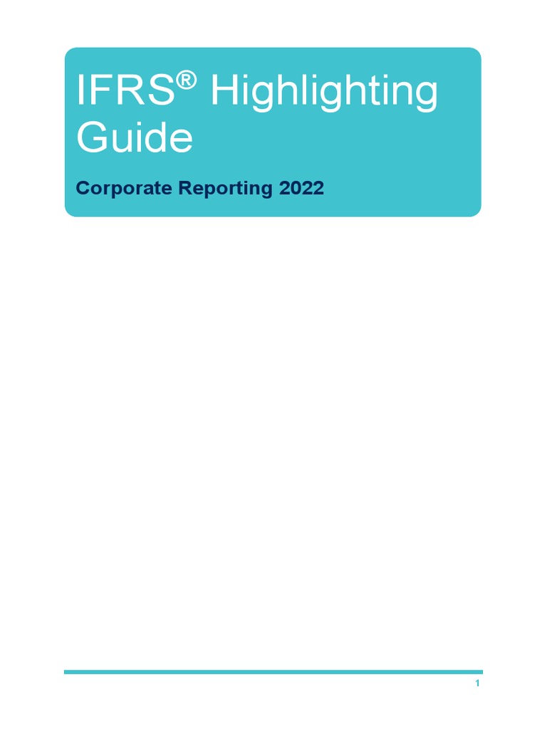IFRS Highlighting Guide | PDF