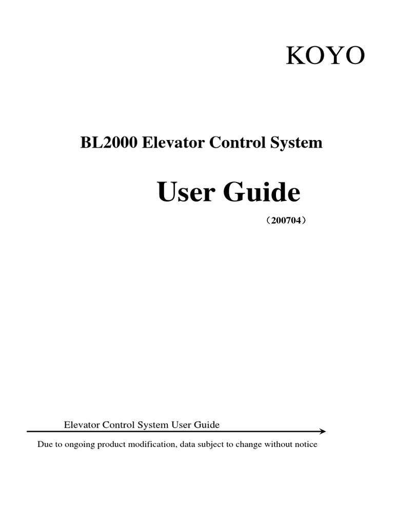 Koyo BL2000 Manual Ingles | PDF