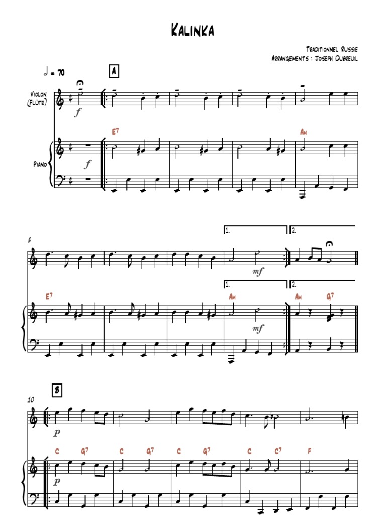 Kalinka Piano Violon | PDF