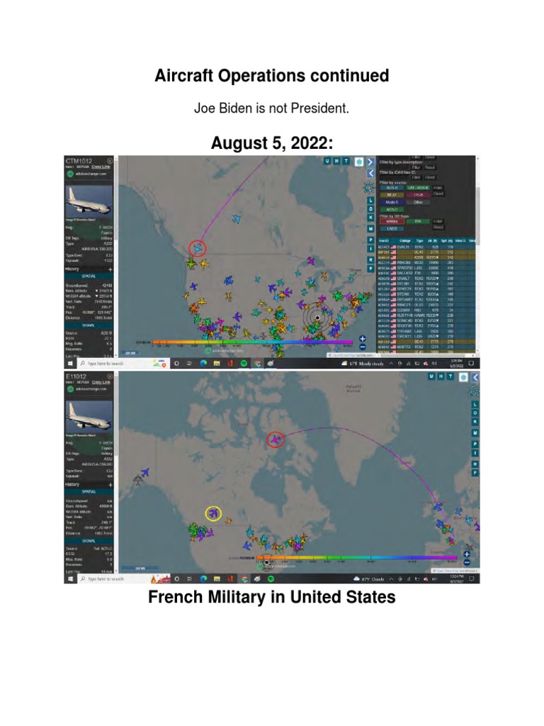 Aircraft Operations Continued Aug 2022 To Present Day by Derek Johnson ...