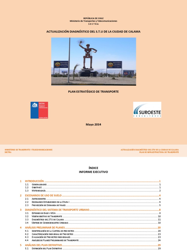 Actualiz Diag STU Calama II Inf Ejec 2 | PDF