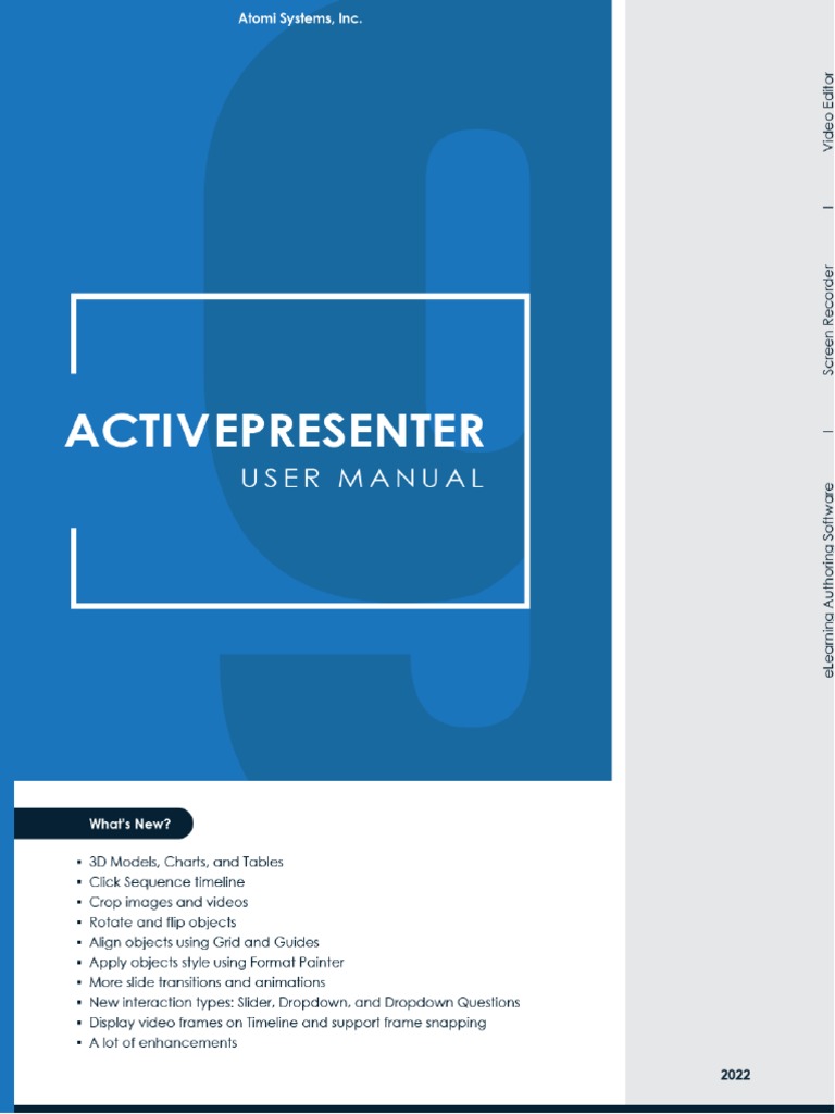 ActivePresenter9 UserManual en | PDF | Page Layout | Cursor (User Interface)