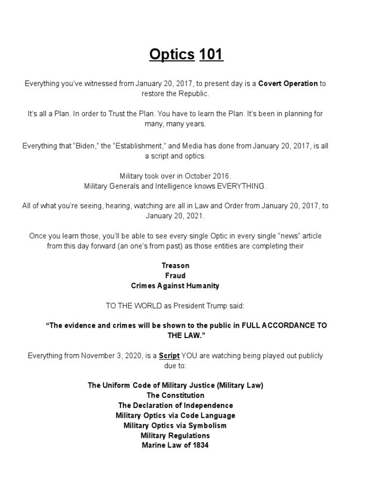 Part Three - Optics 101 by Derek Johnson | PDF