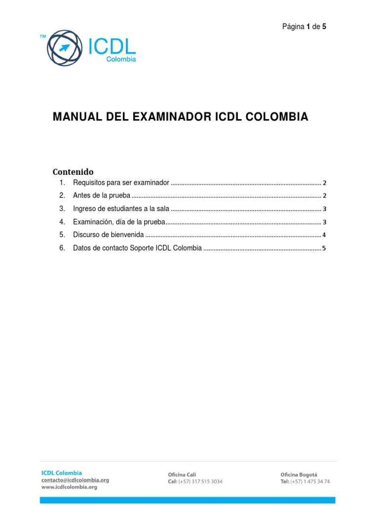 1 Manual - Del - Examinador - Icdl | PDF | Career & Growth | Business