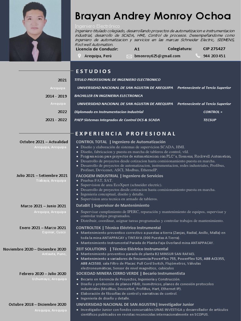 CV - Brayan Monroy 2022 | PDF