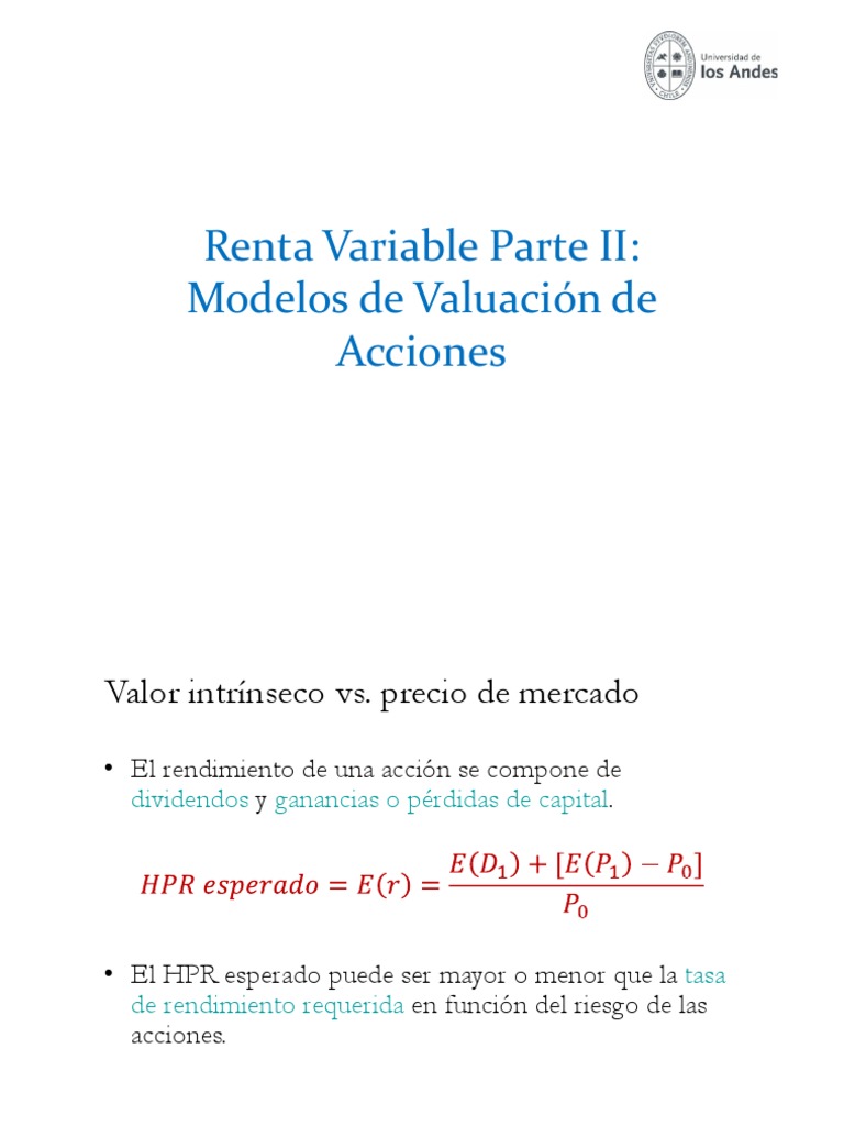 C9 Renta Variable II | PDF | Compartir (Finanzas) | Dinero