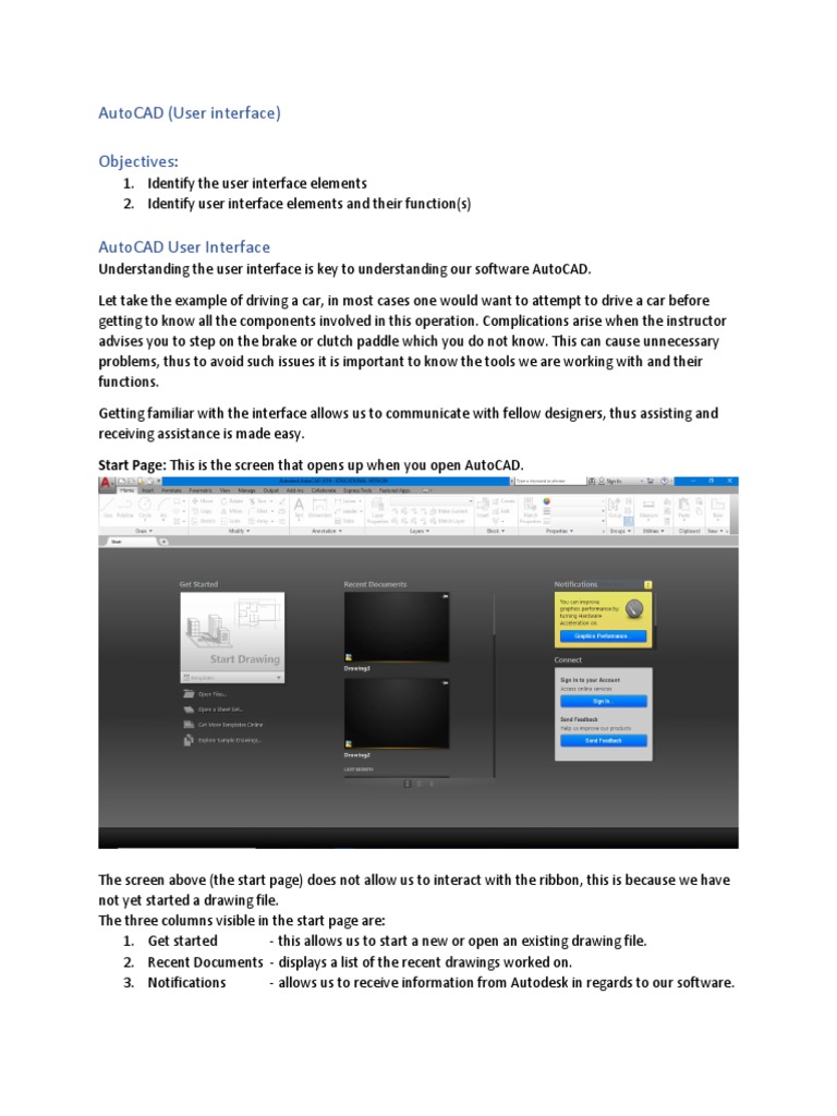 AutoCAD User Interface | PDF | Command Line Interface | Window (Computing)