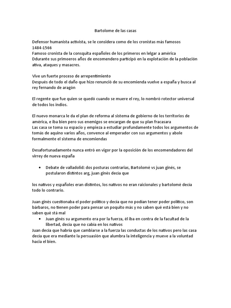 Bartolome Las Casa | PDF
