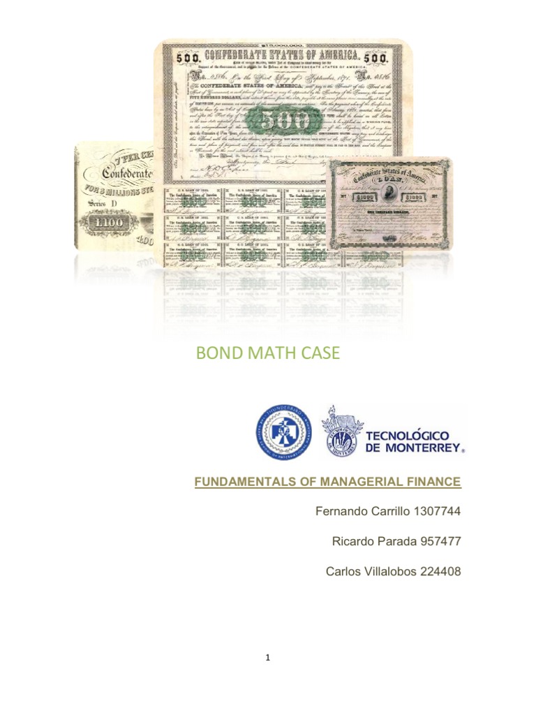 Bond Math Casepgdl01team | PDF | Bonds (Finance) | Yield (Finance)