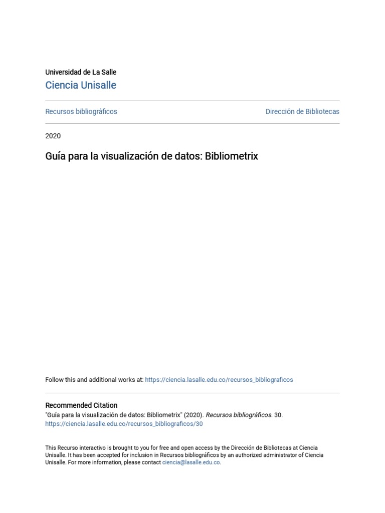 Guía para La Visualización de Datos - Bibliometrix | PDF