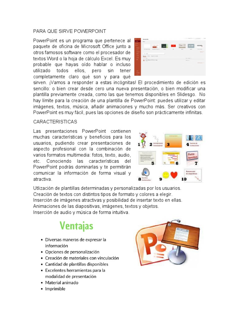 Para Que Sirve Powerpoint | PDF | Microsoft PowerPoint
