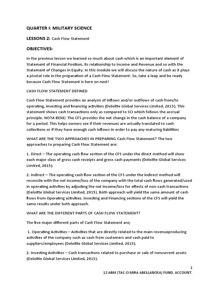 Understanding the Key Elements and Preparation of the Cash Flow ...