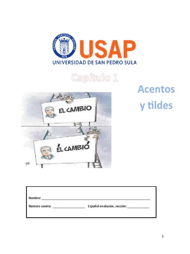 Capítulo 1 Acentos y Mayúsculas (ORIGINAL en BLANCO) | PDF