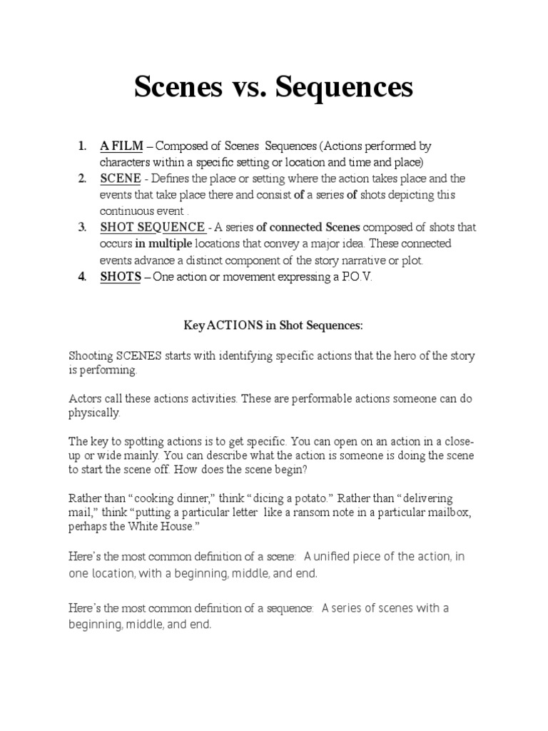 Hero Goal Sequences for Screenplays and Film | PDF