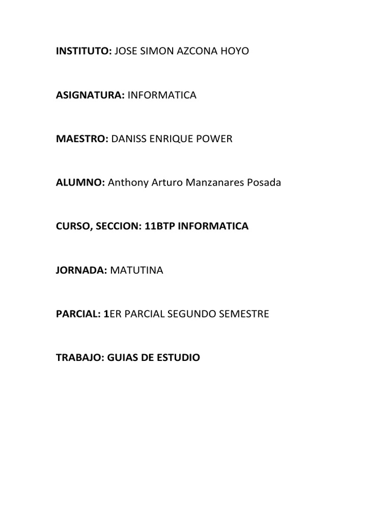 Guias de Estudio | PDF | Microprocesador | Memoria de acceso aleatorio
