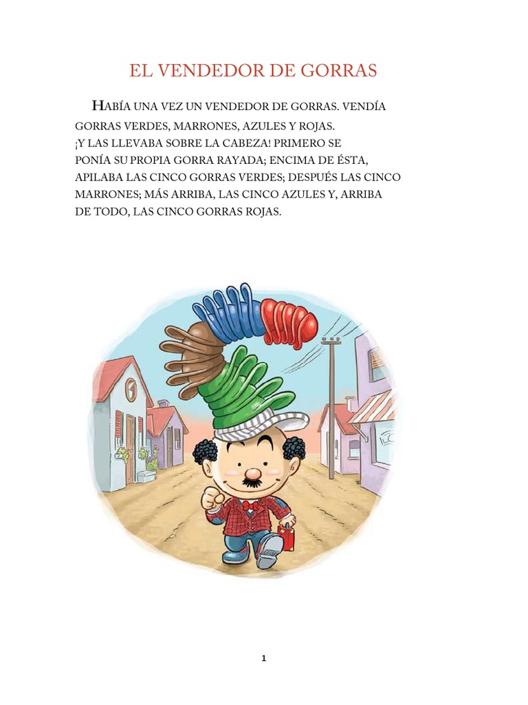 EL VENDEDOR DE GORRAS Cuento | PDF