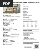 3rd Person Present Simple Verb Examples | PDF | Grammatical Number ...