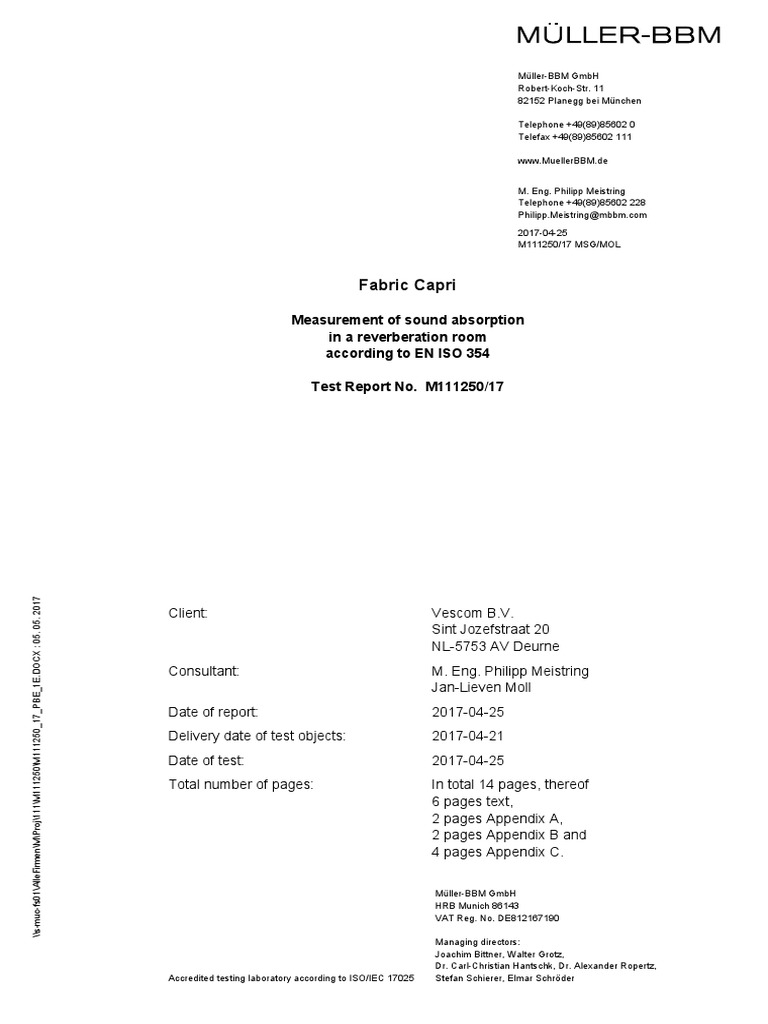 Capri 8056 - ISO 354 | PDF