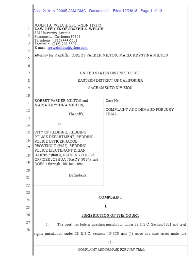 Provencio Complaint 2020 | PDF | Negligence | Damages