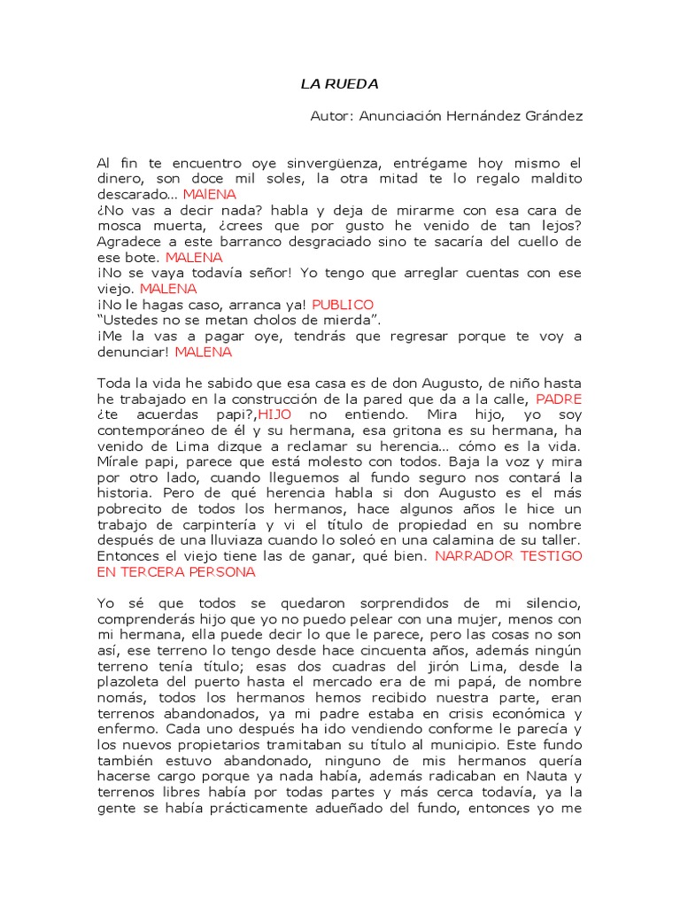 Cuento La Rueda | PDF