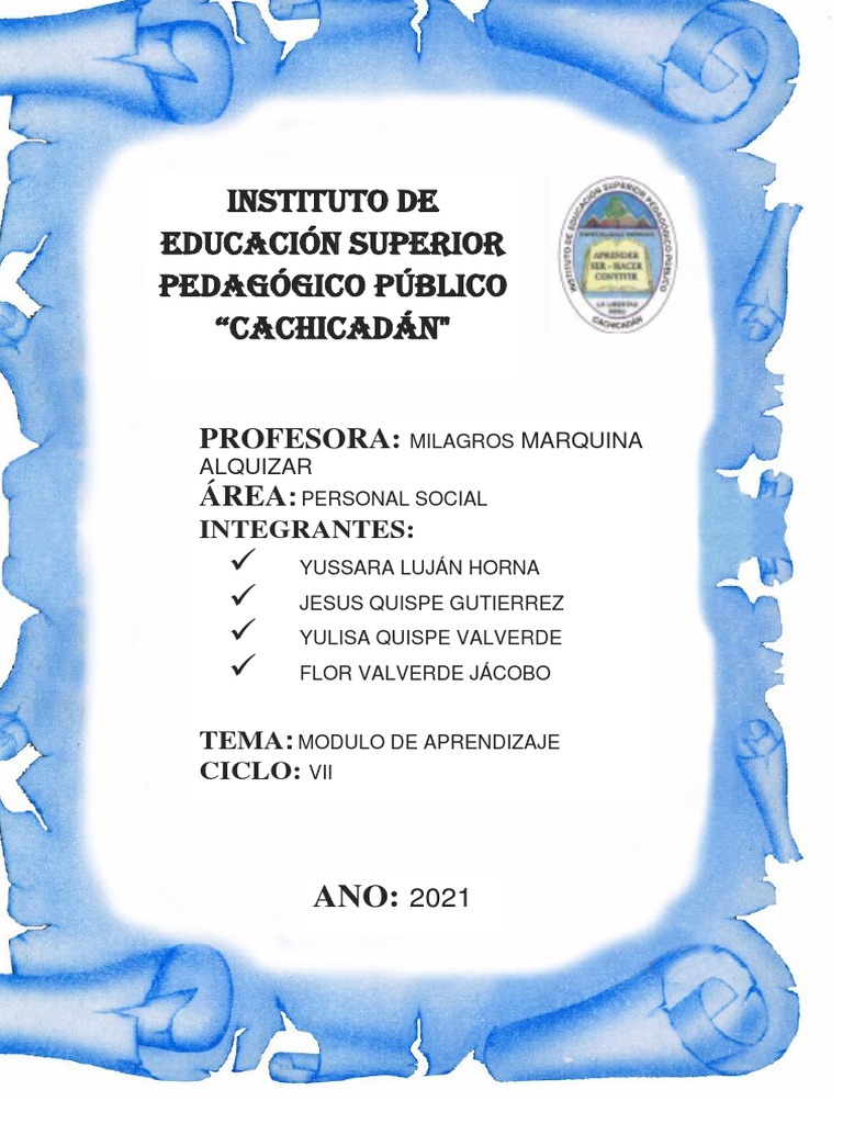 Modulo de Aprendizaje PS | PDF | Aprendizaje Modulo de Aprendizaje PS | PDF | Aprendizaje