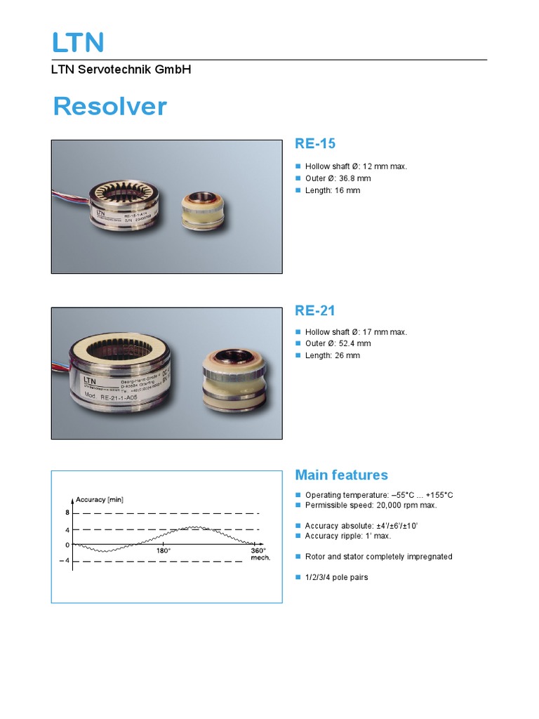 LTN Resolver RE-15 & RE-21 Guide | PDF | Electrical Engineering ...
