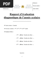 Rapport de Lévaluation Diagnostique 3èmé AEP 2022-2023 | PDF | Pédagogie | Apprentissage