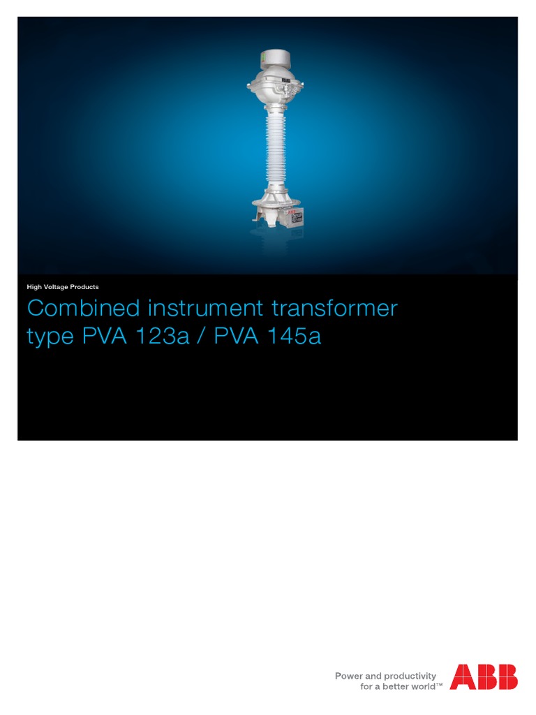 ABB Combined Instrument Transformer - PVA-123a-145a-EN | PDF