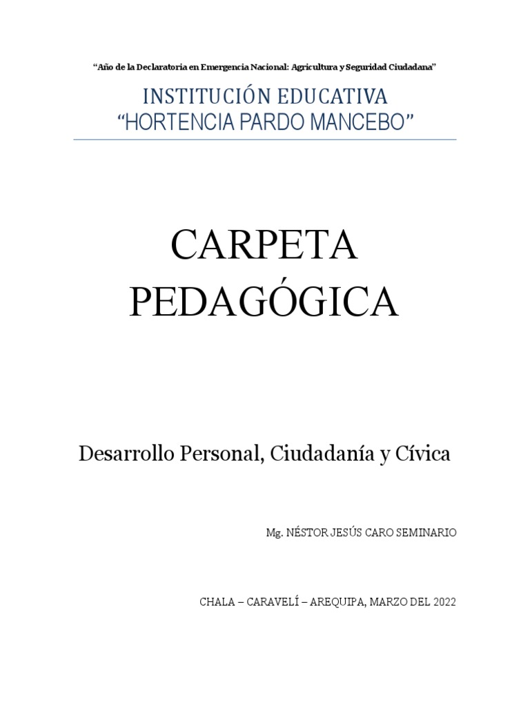 Carpeta Pedagógica DPCC 2022 | PDF | La sexualidad humana | Las emociones