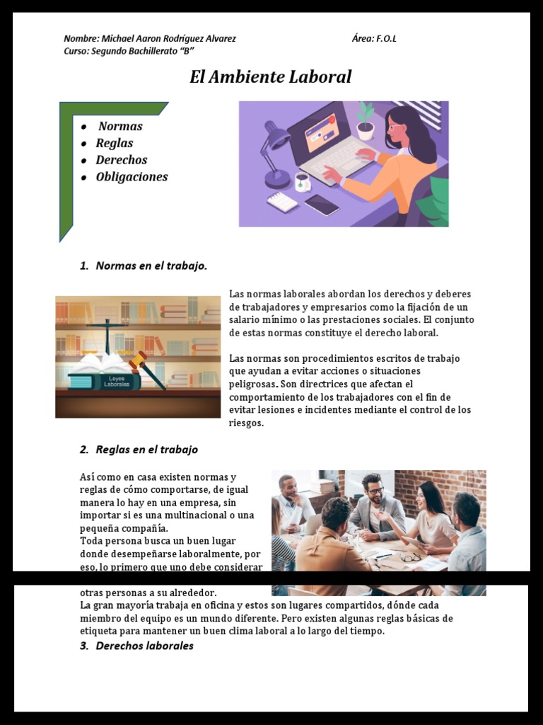 El Ambiente Laboral | PDF