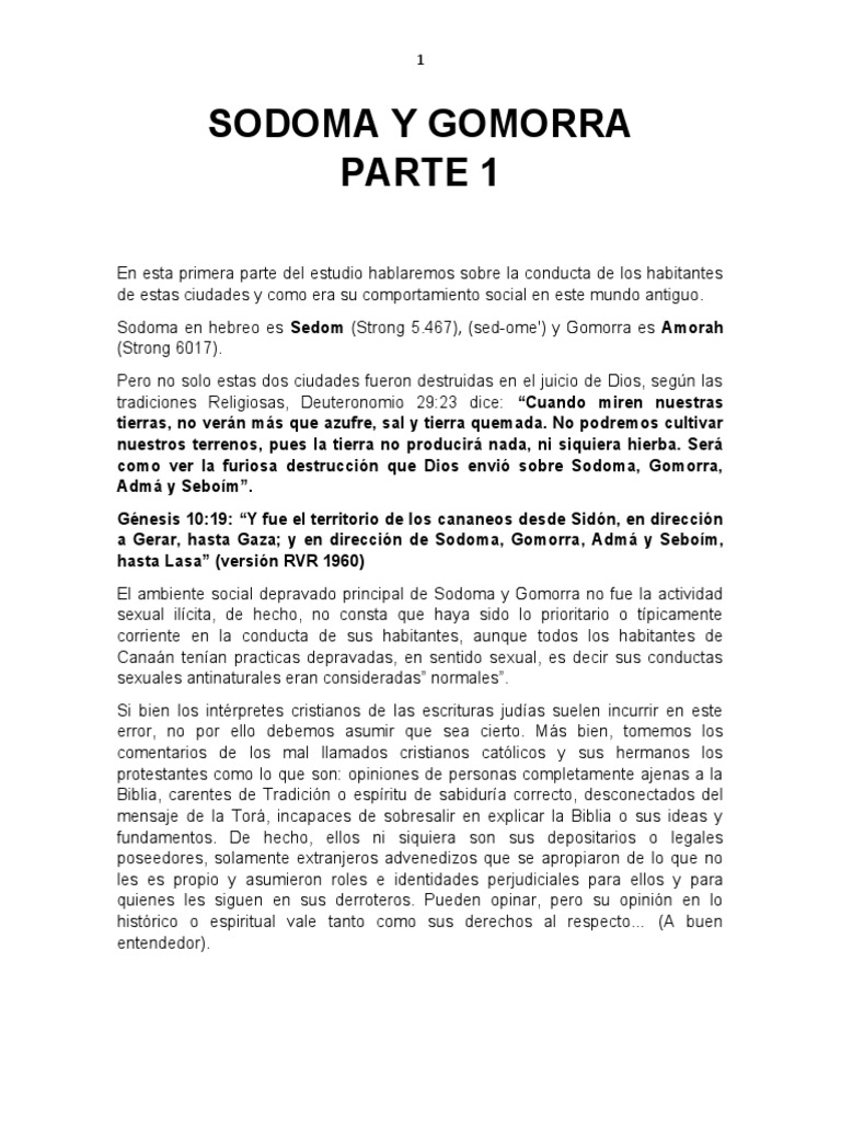 Sodoma y Gomorra Parte 1 | PDF | Pecado | Abrahán