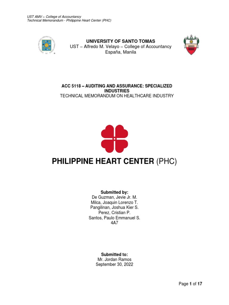 4A7 G2 Healthcare Philippine Heart Center PDF Depreciation