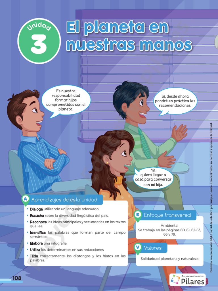 Comunicación - 5to Grado - Unidad 3 | PDF