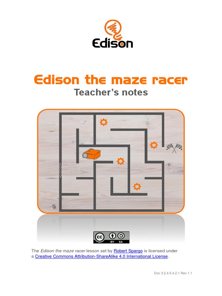 EdBlocks Edison The Maze Racer Teacher 2021 HoC | PDF | Teachers ...