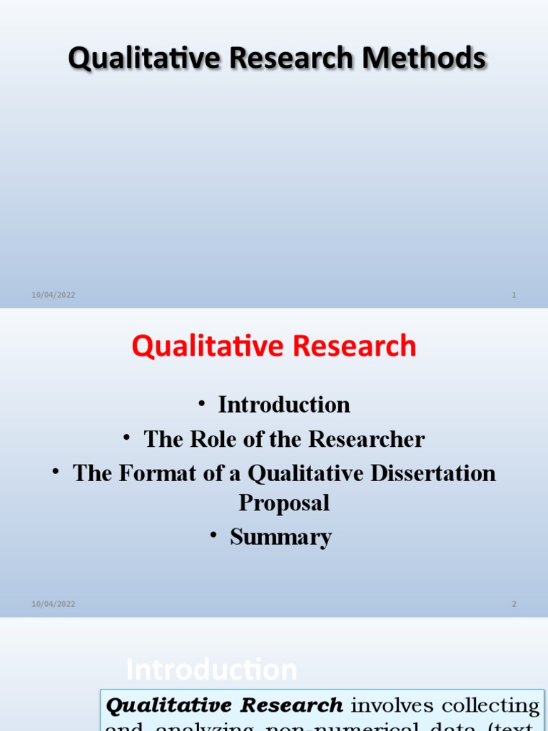 Qualitative Research Introduction | Download Free PDF | Qualitative Research | Experience