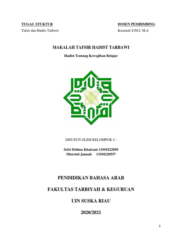 Kel 4. Hadist Tarbawi-Dikonversi | PDF