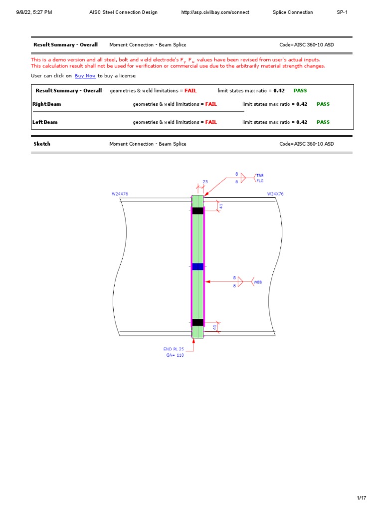 AISC steel connection design document | PDF | Screw | Bending