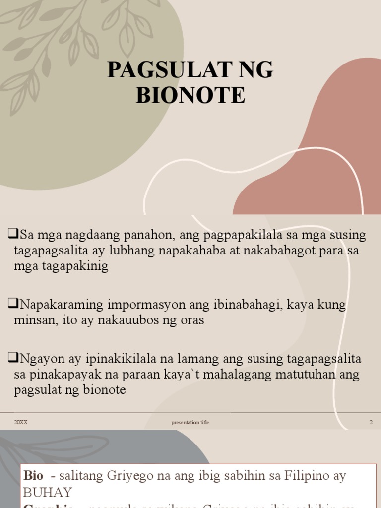 Pagsulat NG Bionote | PDF