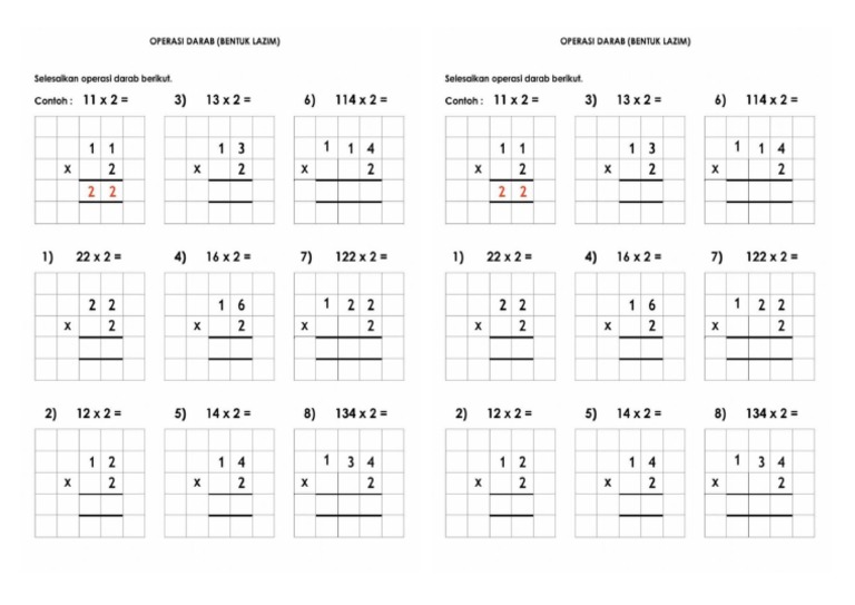 Latihan Darab TAHUN 3 | PDF