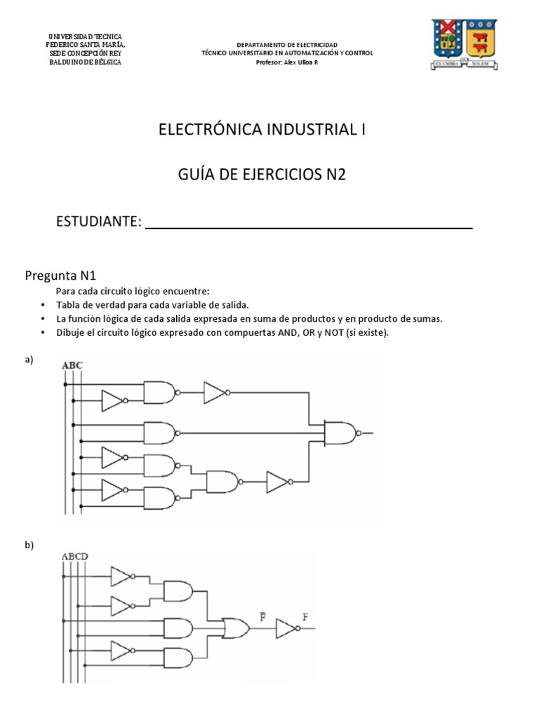 Electrónica Industrial I - Guía Ejercicios N2 | PDF