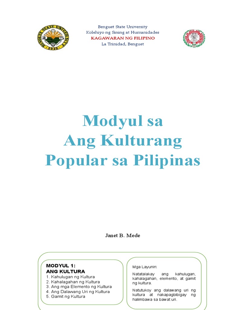 Kulturang Popular Sa Pilipinas | PDF